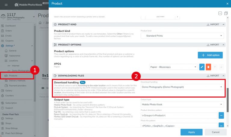 Automatic distribution of orders among several shop locations – PIXEL-TECH